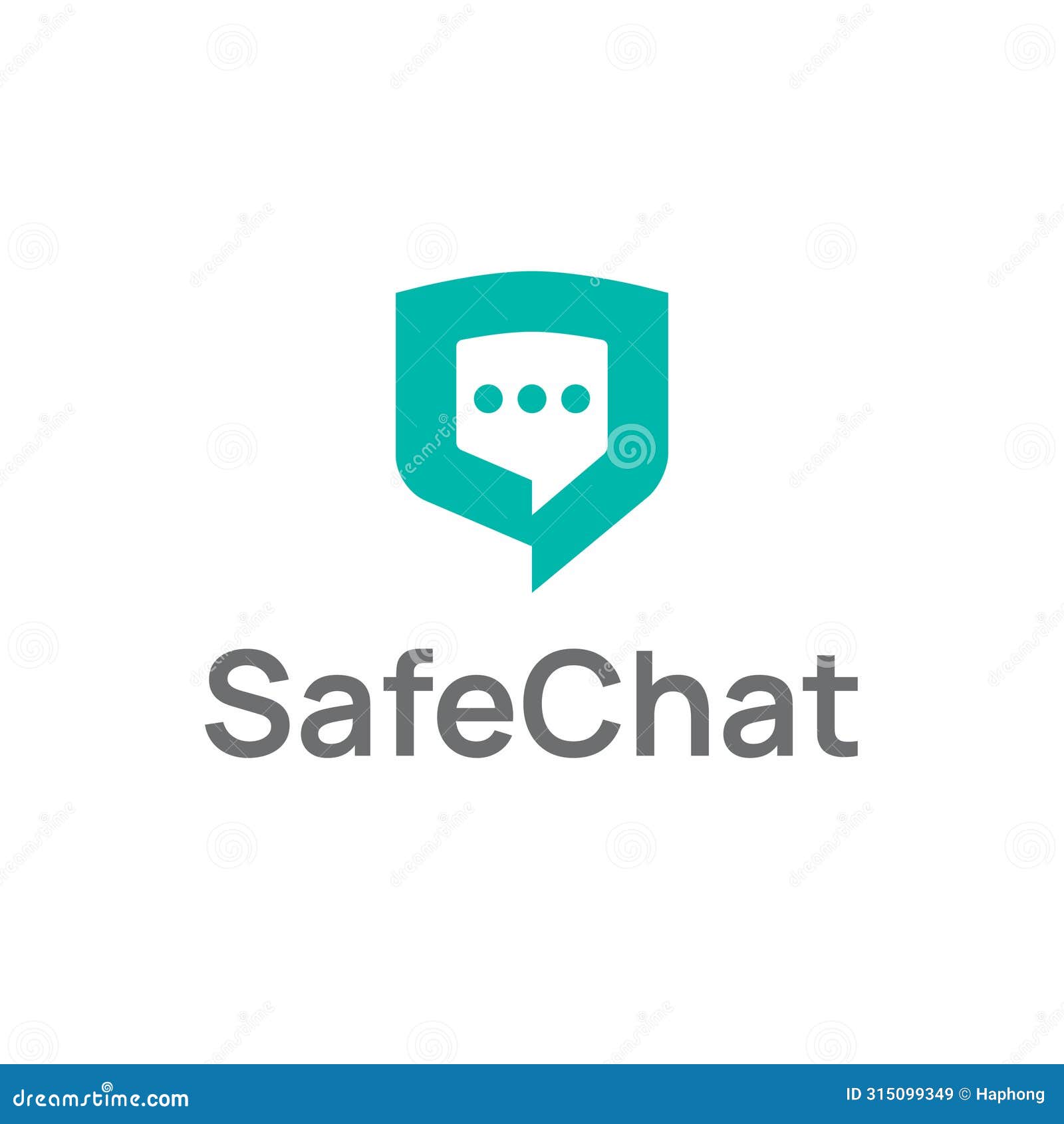 Security Safe Shield Chat Talk Message Logo Stock Vector - Illustration ...