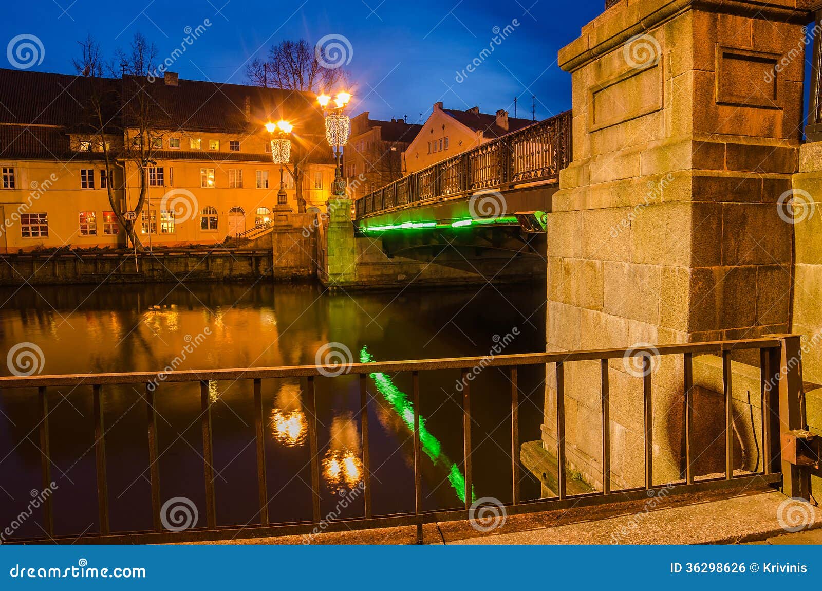 Stock (Birzos) Bridge in Klaipeda (Lithuania) Stock Photo - Image of ...