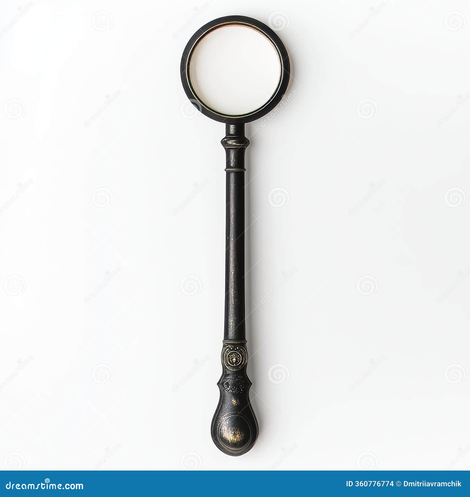 Stock Black Magnifying Glass, Standing Alone on a Transparent Backdrop ...
