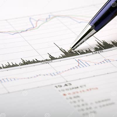 Stock chart analysis stock image. Image of price, moving - 8099825