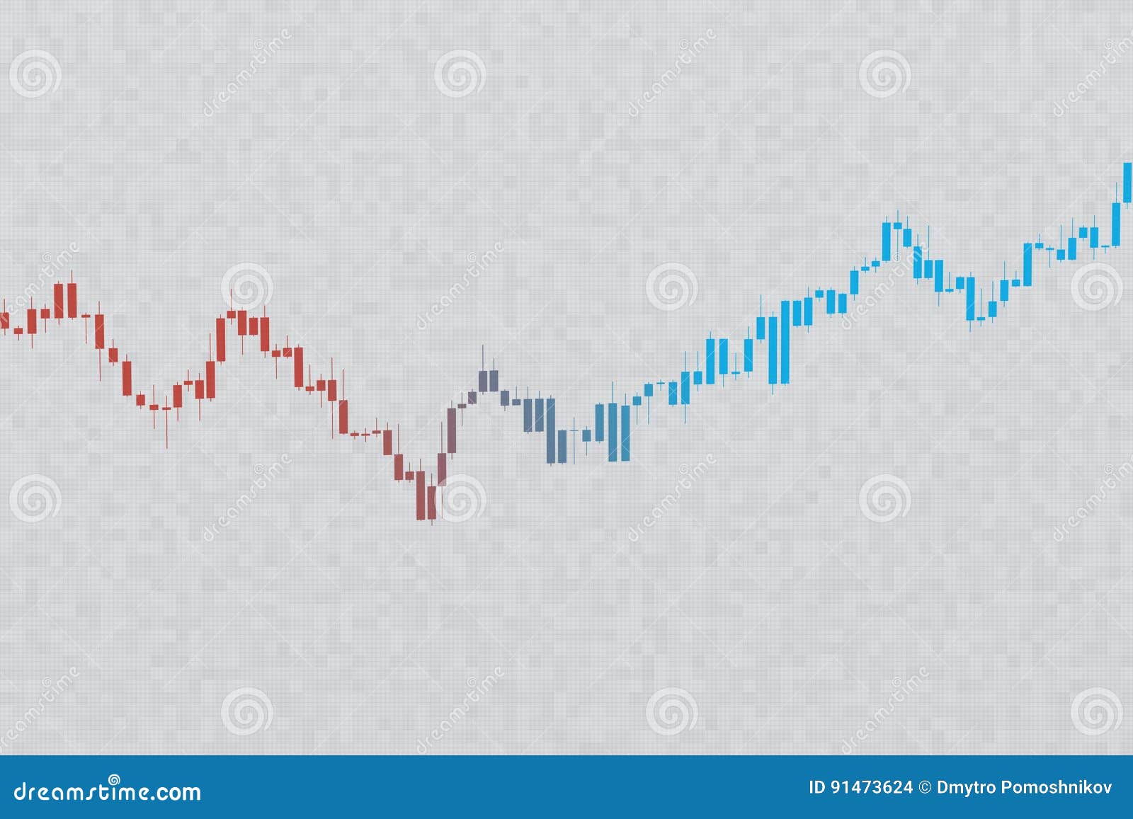 Stock Chart on Grayscale Grid Background. 3D Illustration Stock Photo ...