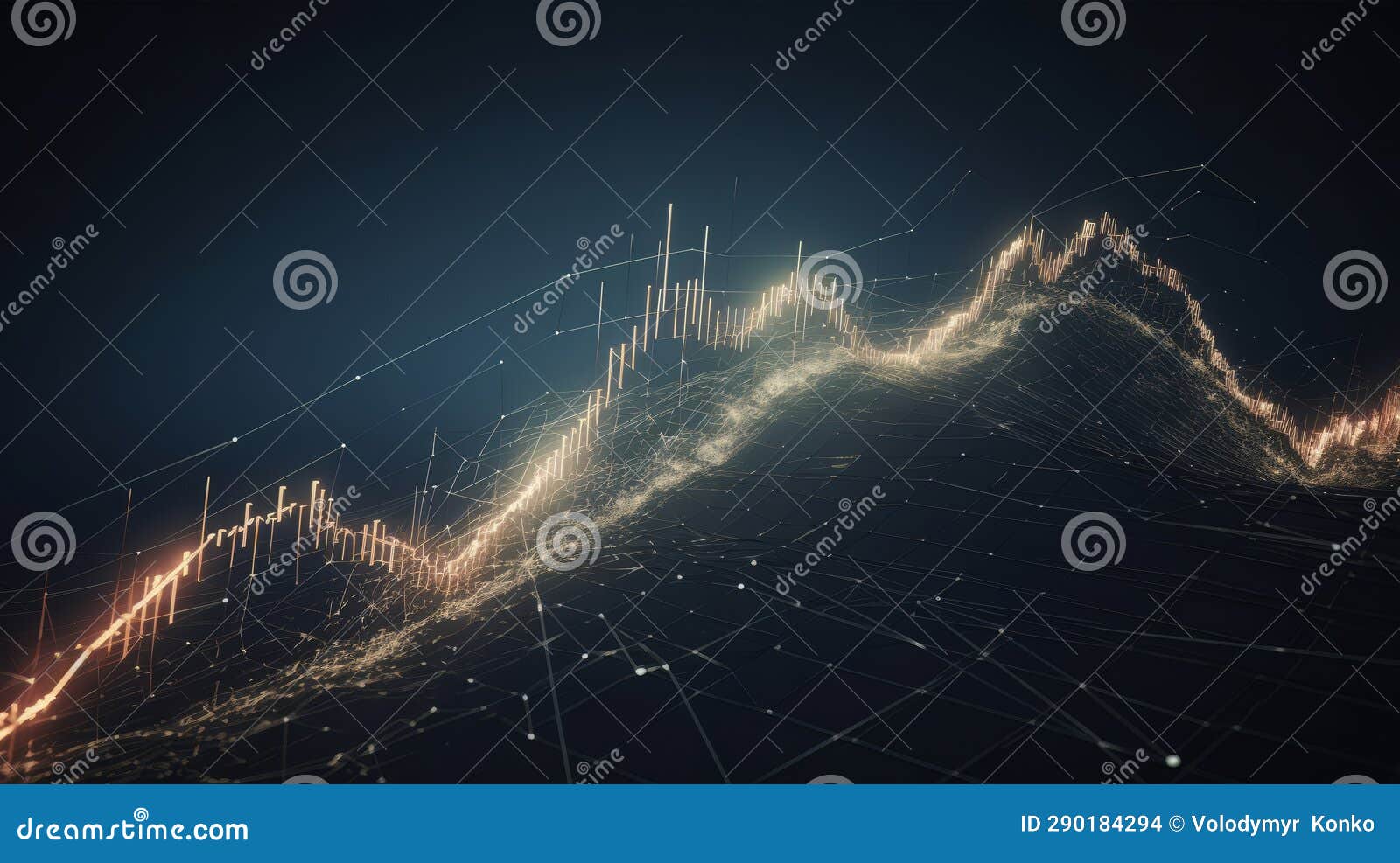 Stock Chart Growth Curve Graph Uptrend Chart. Generative Ai Stock Photo ...