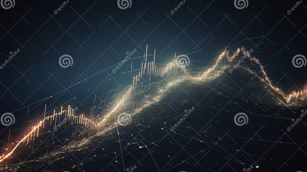 Stock Chart Growth Curve Graph Uptrend Chart. Generative Ai Stock Photo ...