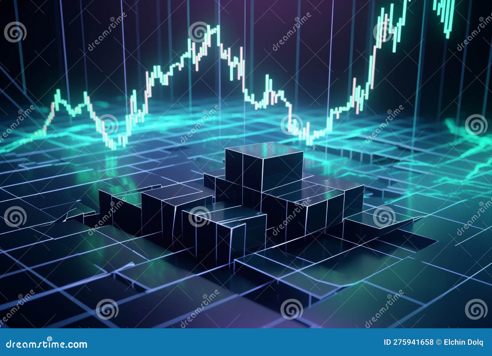 A Stock Chart with a Line Graph on it, Stock Market or Forex Trading ...
