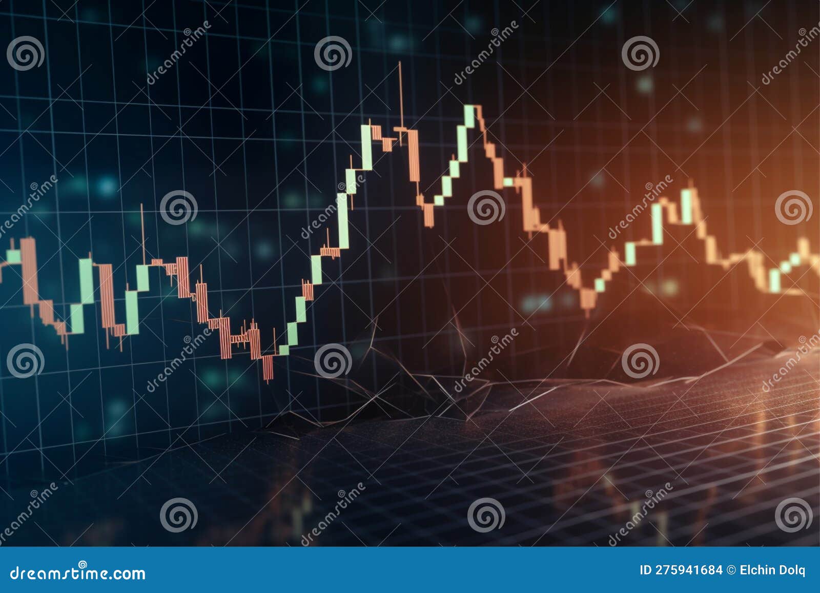 A Stock Chart with a Line Graph on it, Stock Market or Forex Trading ...