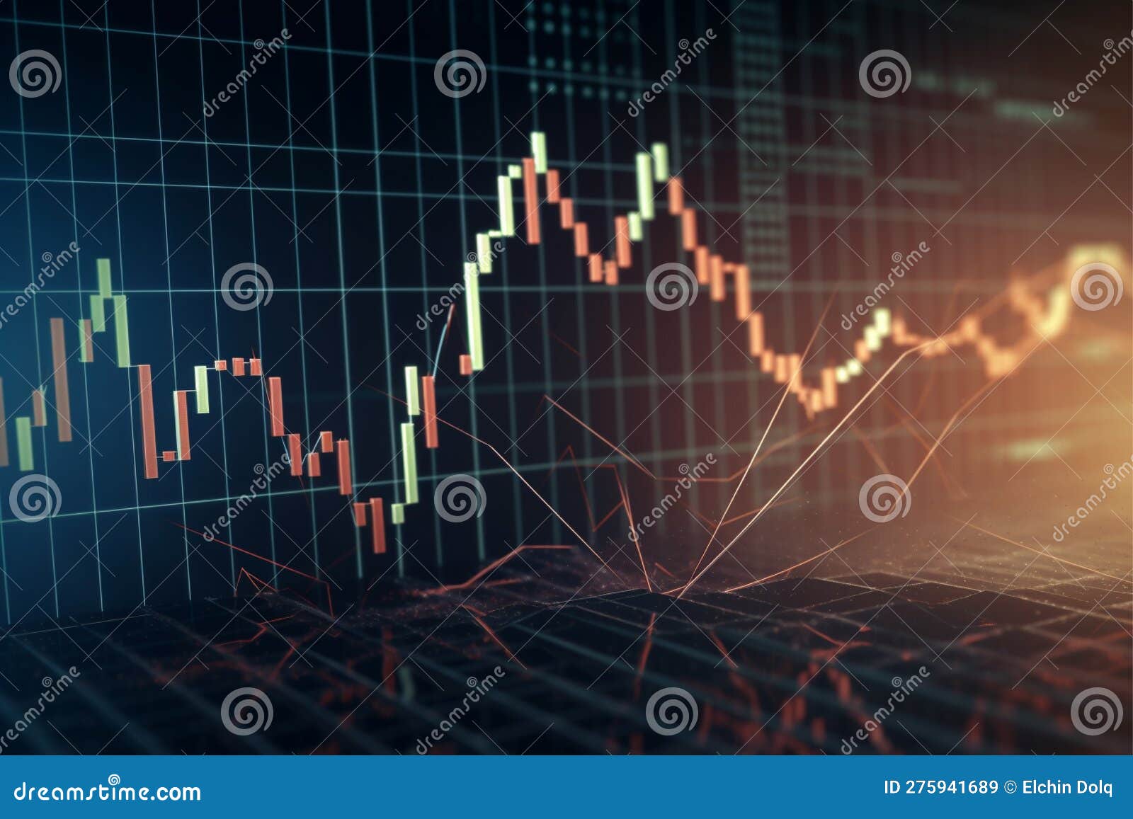 A Stock Chart with a Line Graph on it, Stock Market or Forex Trading ...
