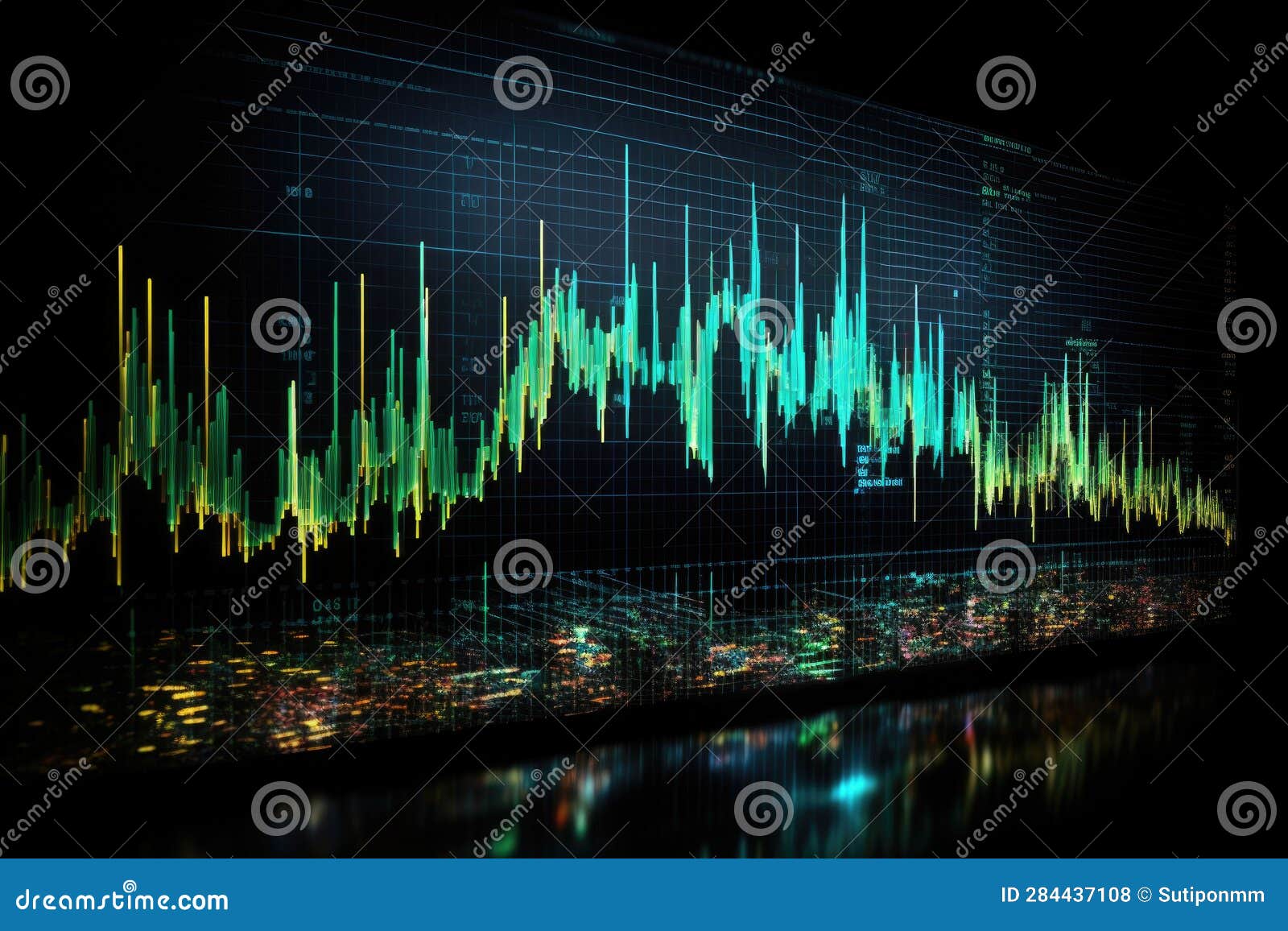 Stock Chart Stock Market Rise and Fall Stock Illustration ...