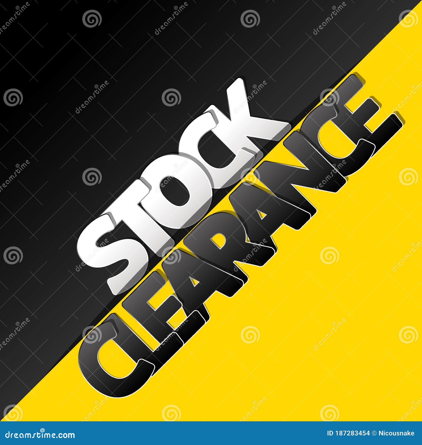 Stock Clearance Banner, Flyer or Poster Stock Vector - Illustration of ...