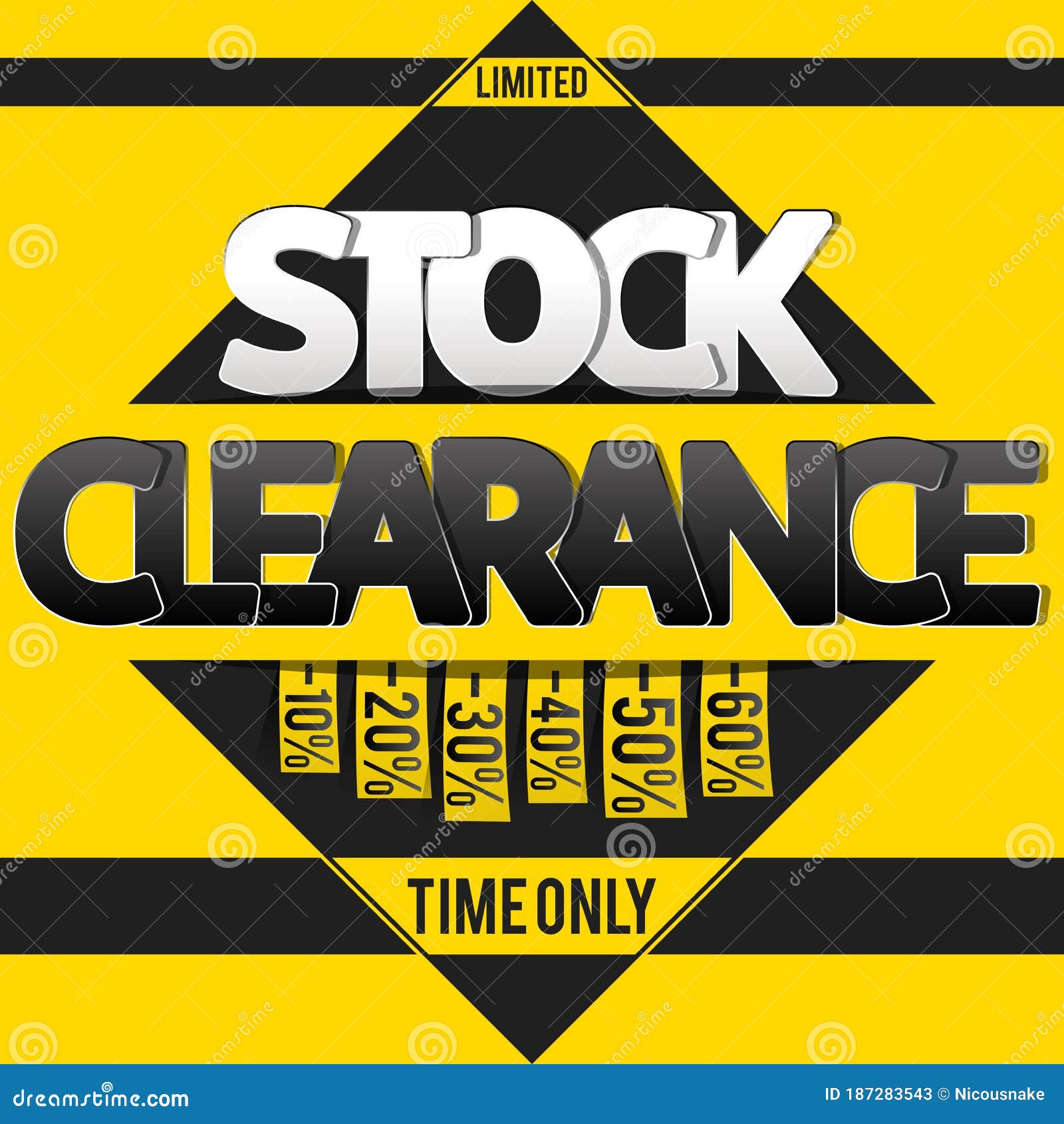 Stock Clearance Banner, Flyer or Poster Stock Vector - Illustration of ...