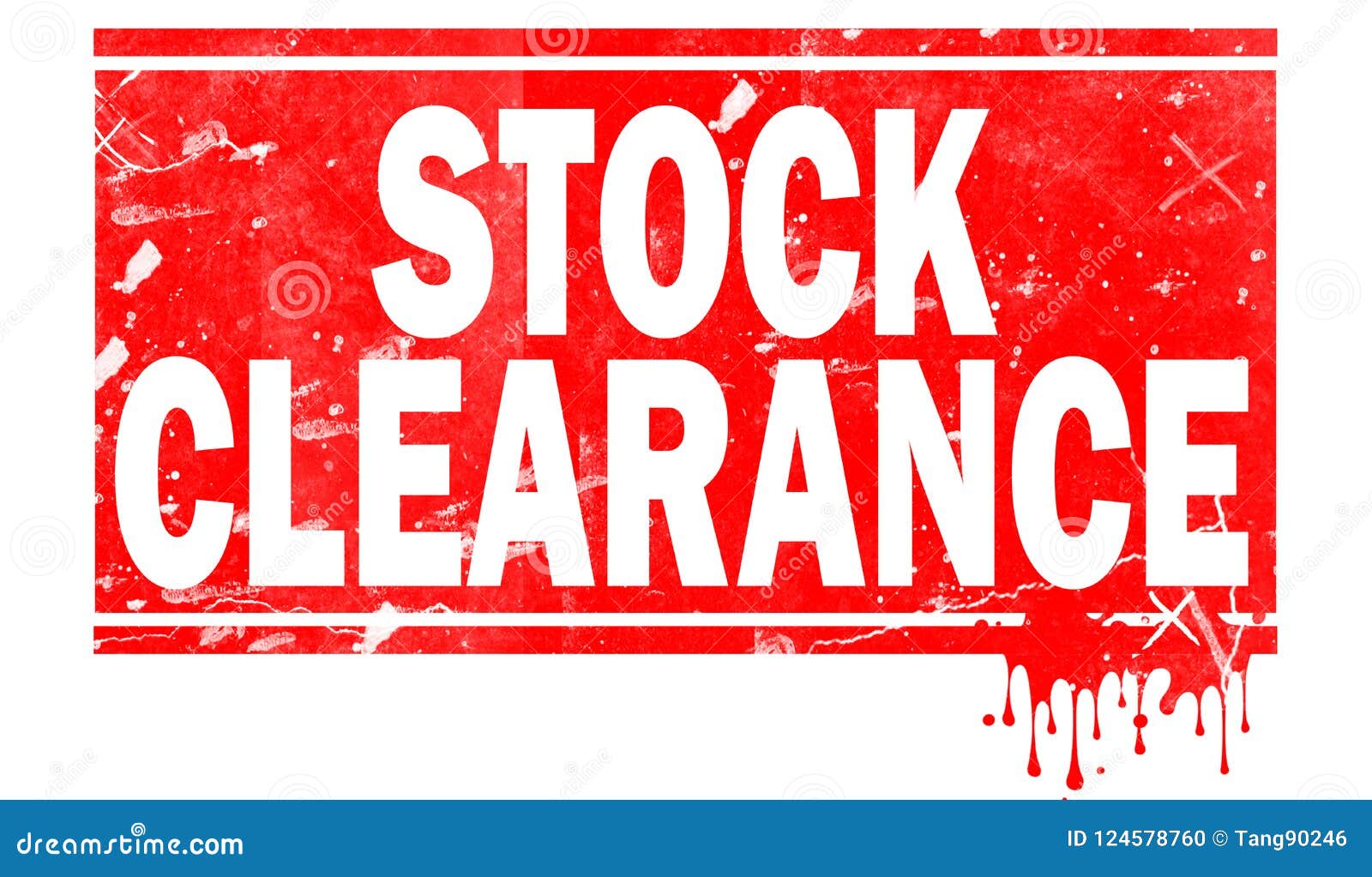 Stock Clearance in Red Frame Stock Illustration - Illustration of ...