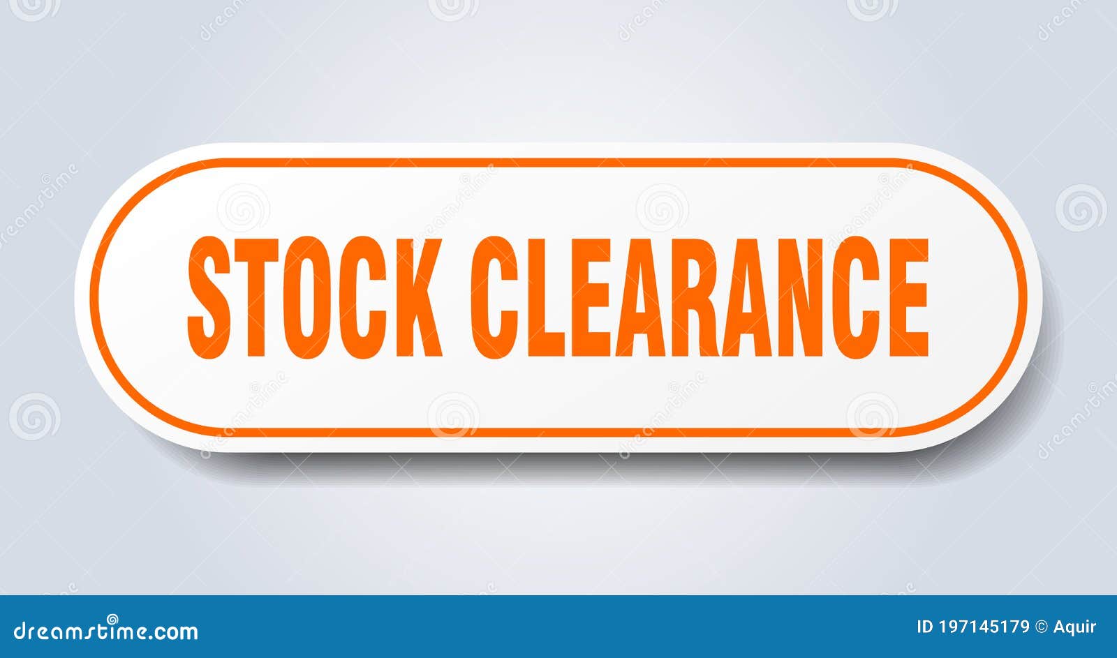 Stock clearance sticker. stock vector. Illustration of orange - 197145179