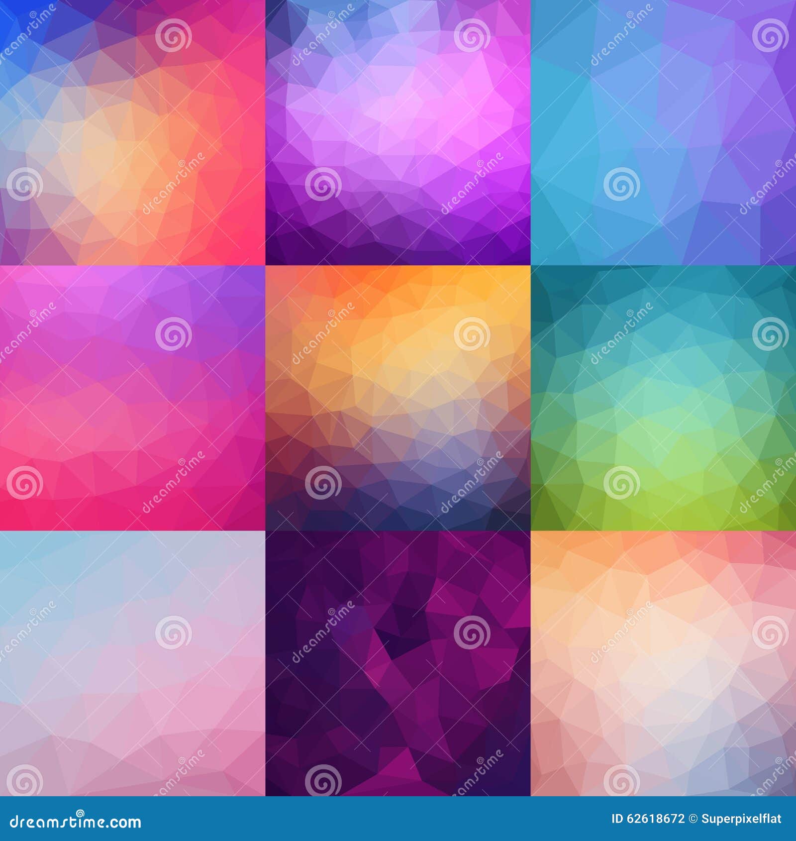 Stock Collection Colorful Polygon Background Stock Vector ...