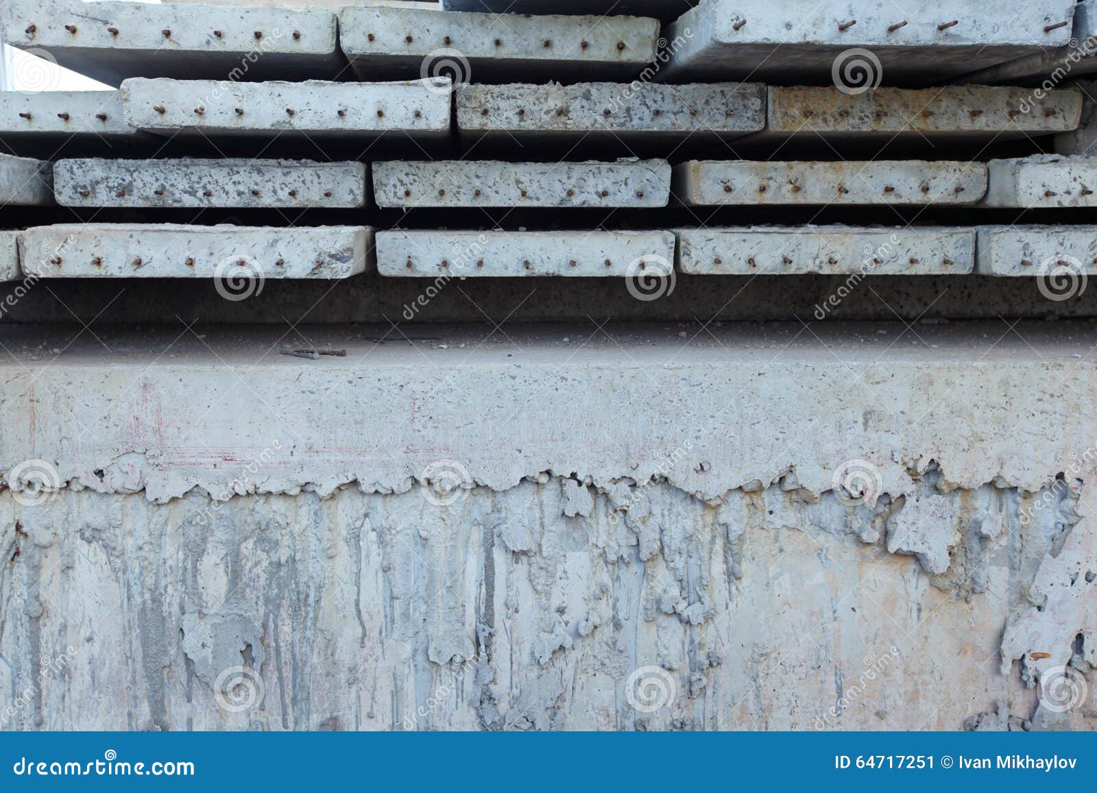 Stock Concrete Precast Slabs Stock Image - Image of reinforced, site ...