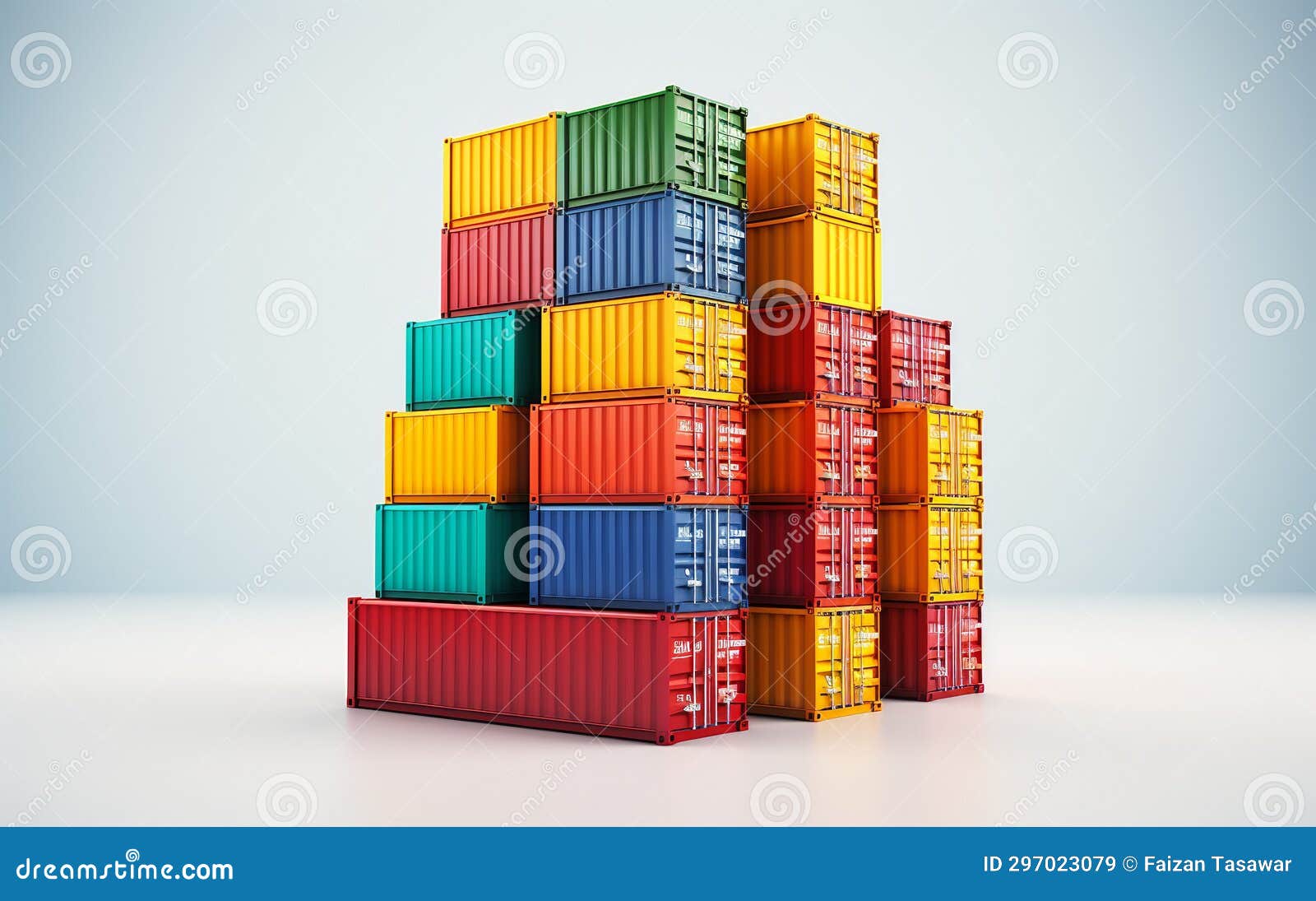 Stock Container on Transparent Background -Generative Ai Stock Image ...