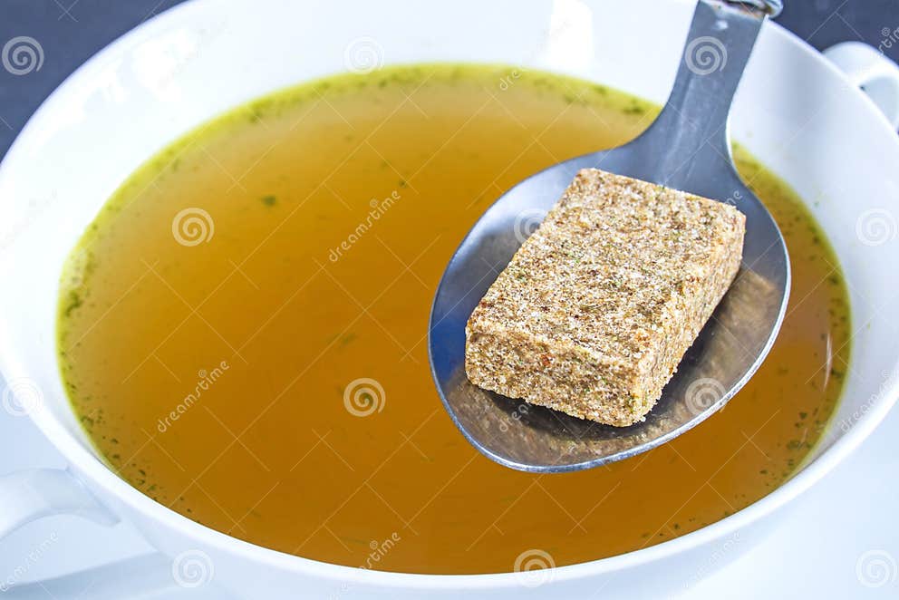 Stock cube with broth stock image. Image of salty, seasoning - 37637241