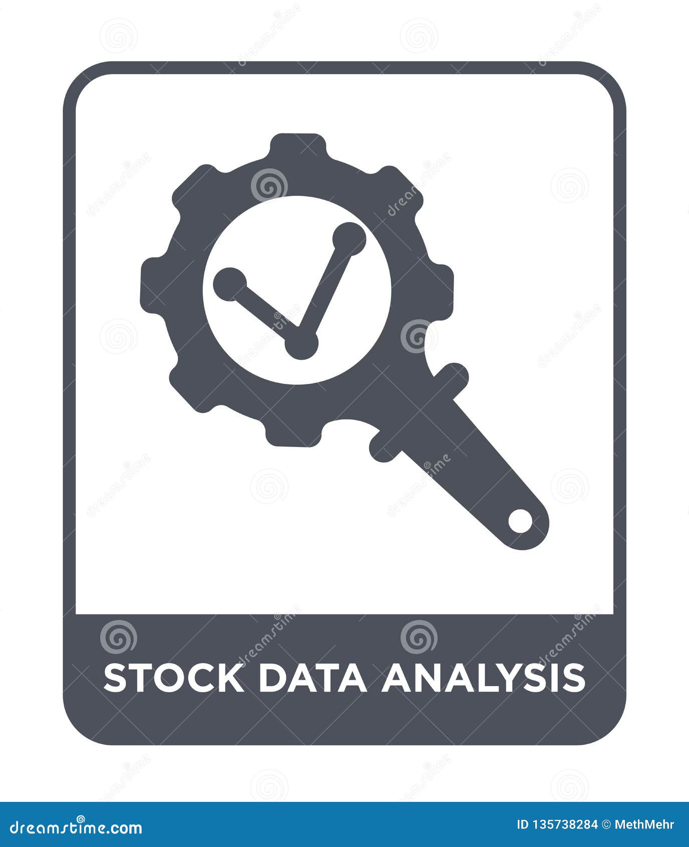 Stock Data Analysis Icon in Trendy Design Style. Stock Data Analysis ...