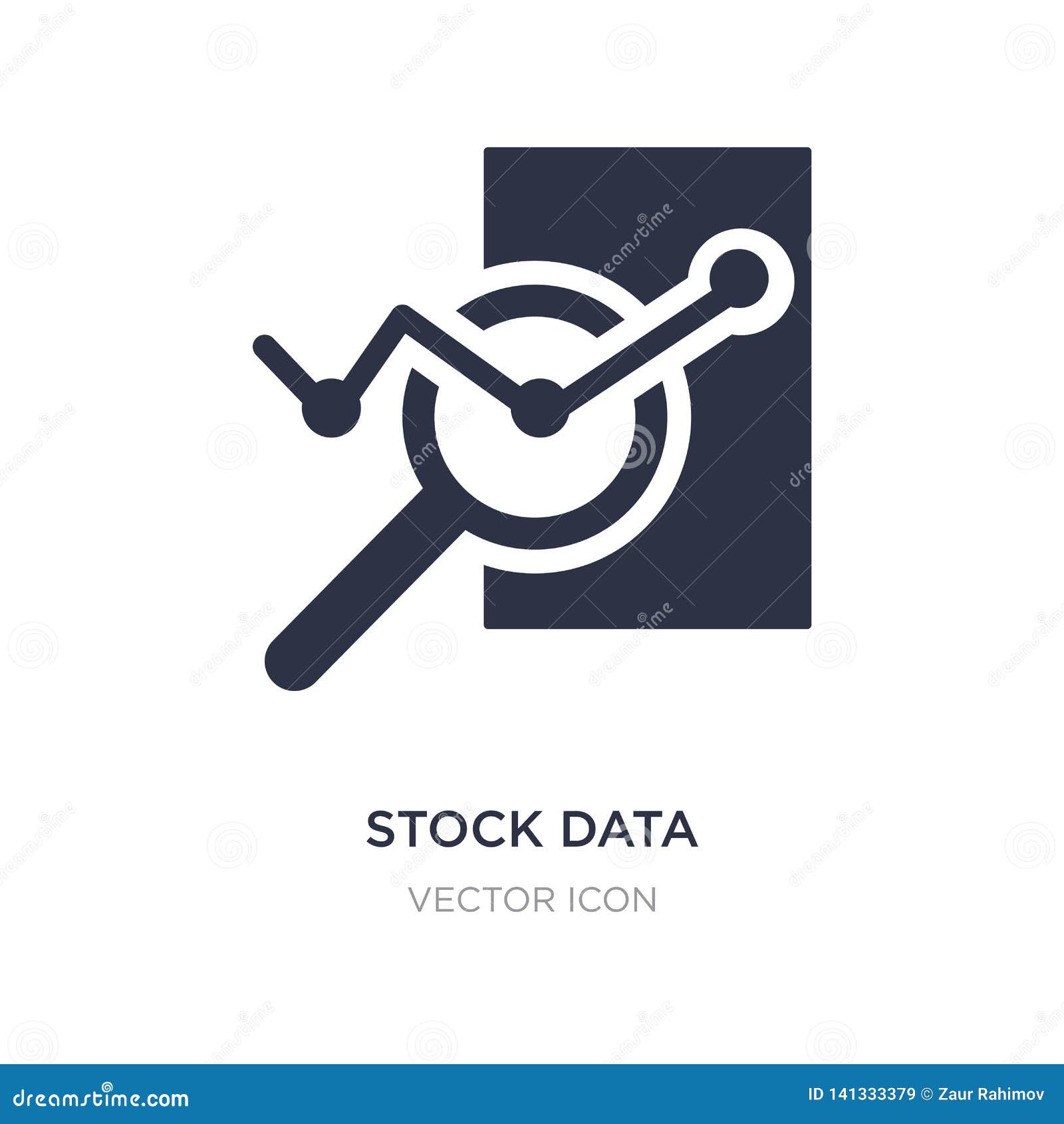 Stock Data Analysis Icon on White Background. Simple Element ...