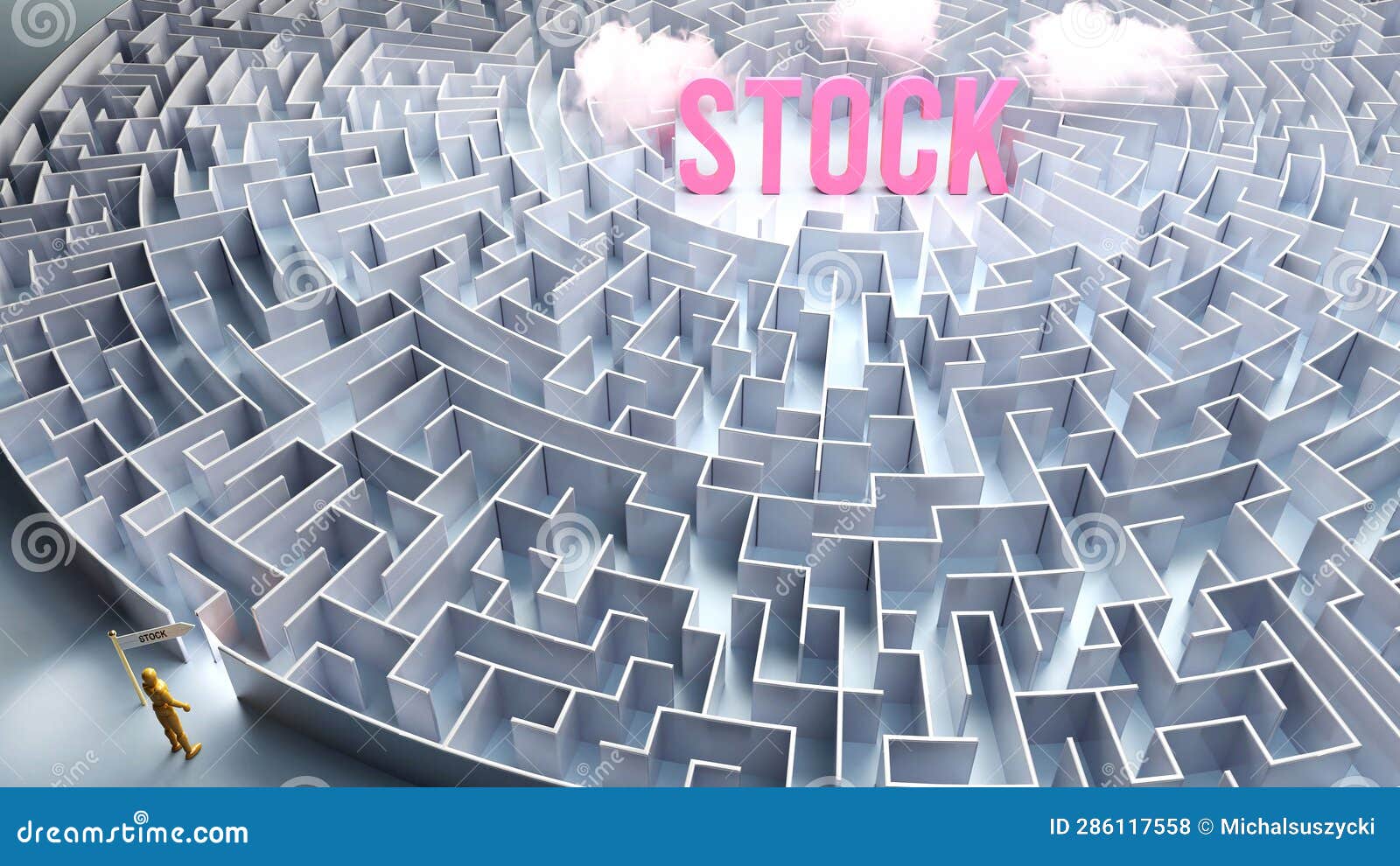 Stock and a Difficult Path To Reach it Stock Illustration ...