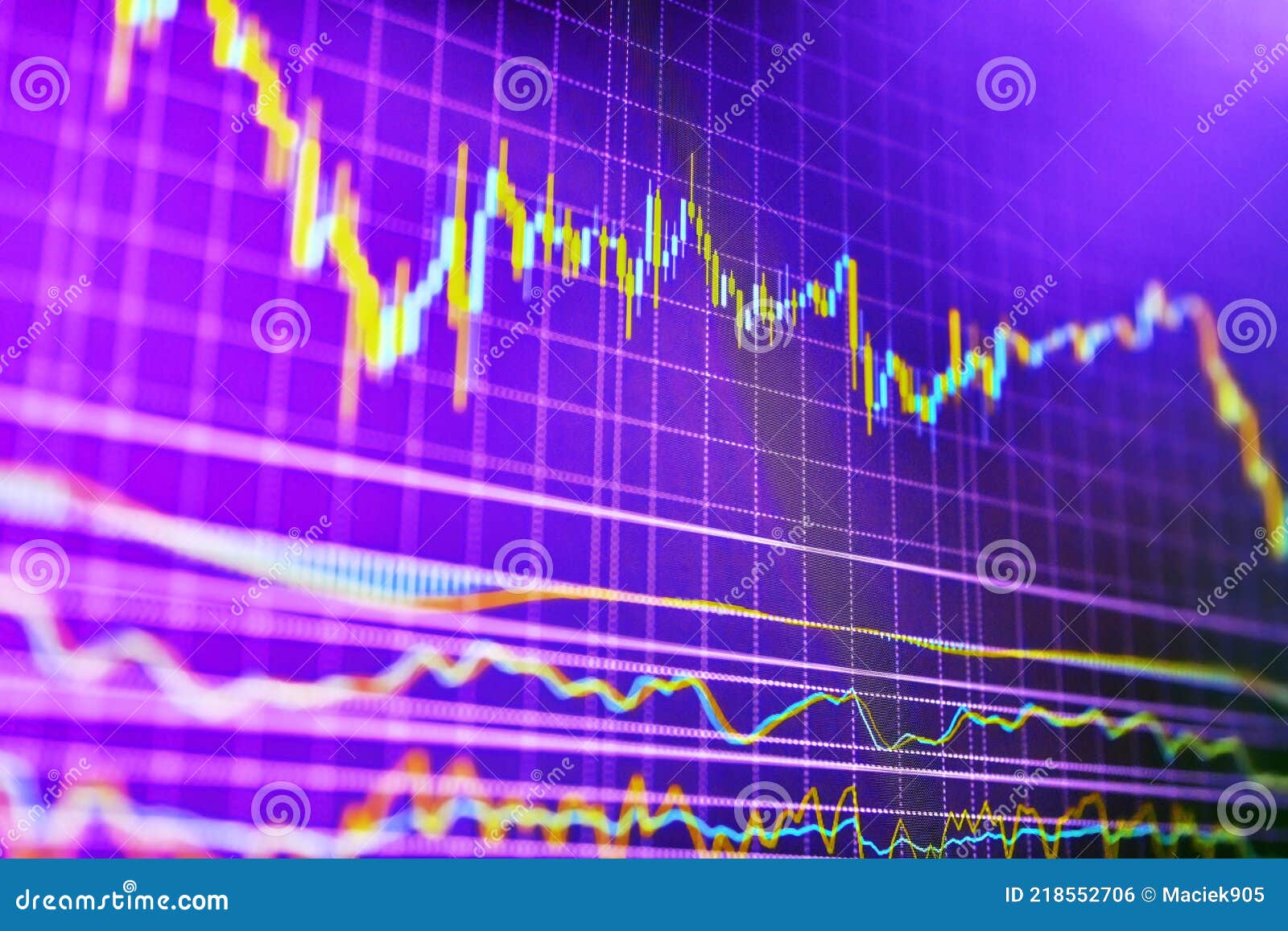 Data Diagram Chart Rates On Computer Screen. Royalty-Free Stock Image ...