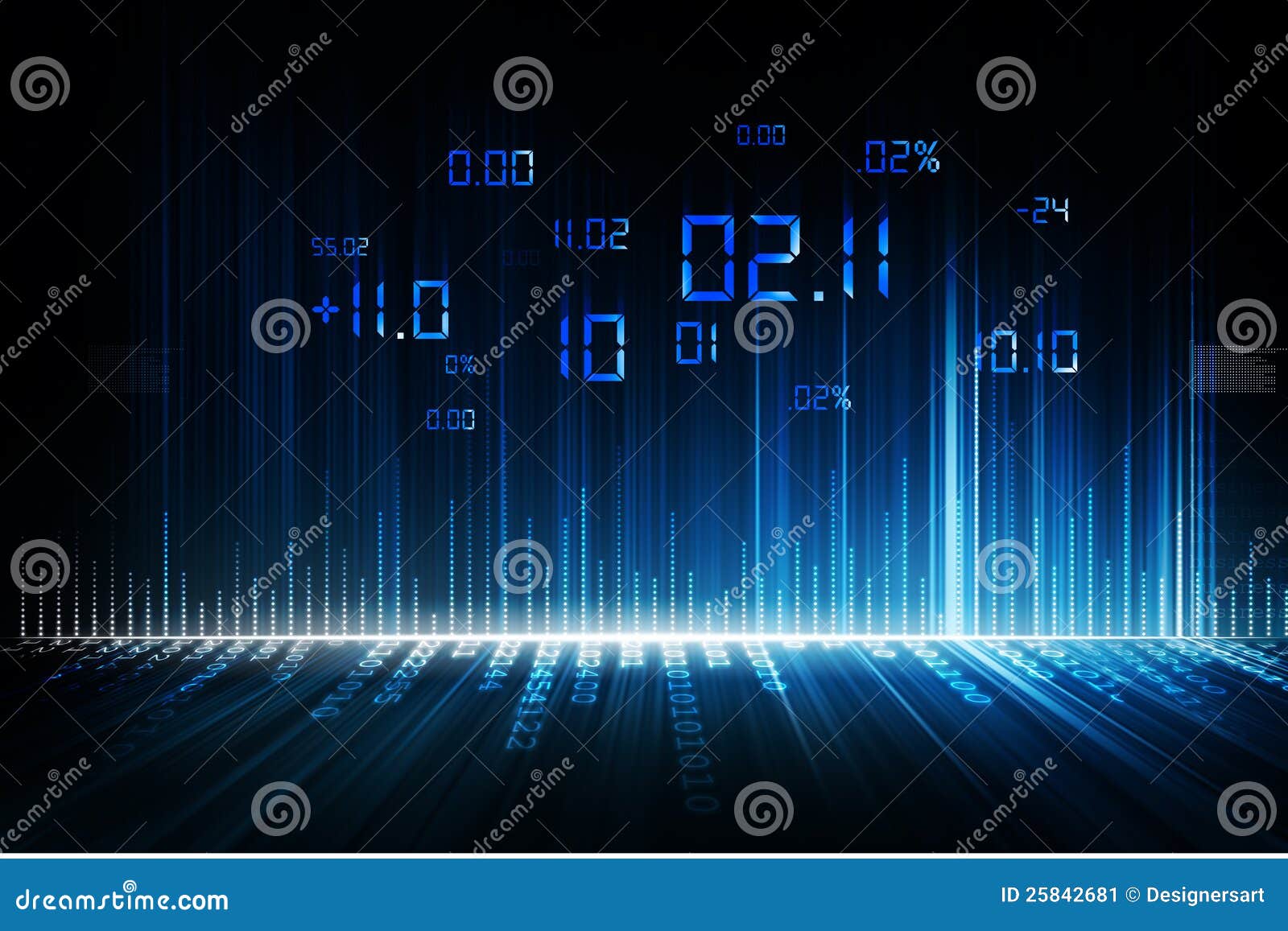 Stock Exchange Graphs With Flying Charts Royalty-Free Cartoon ...