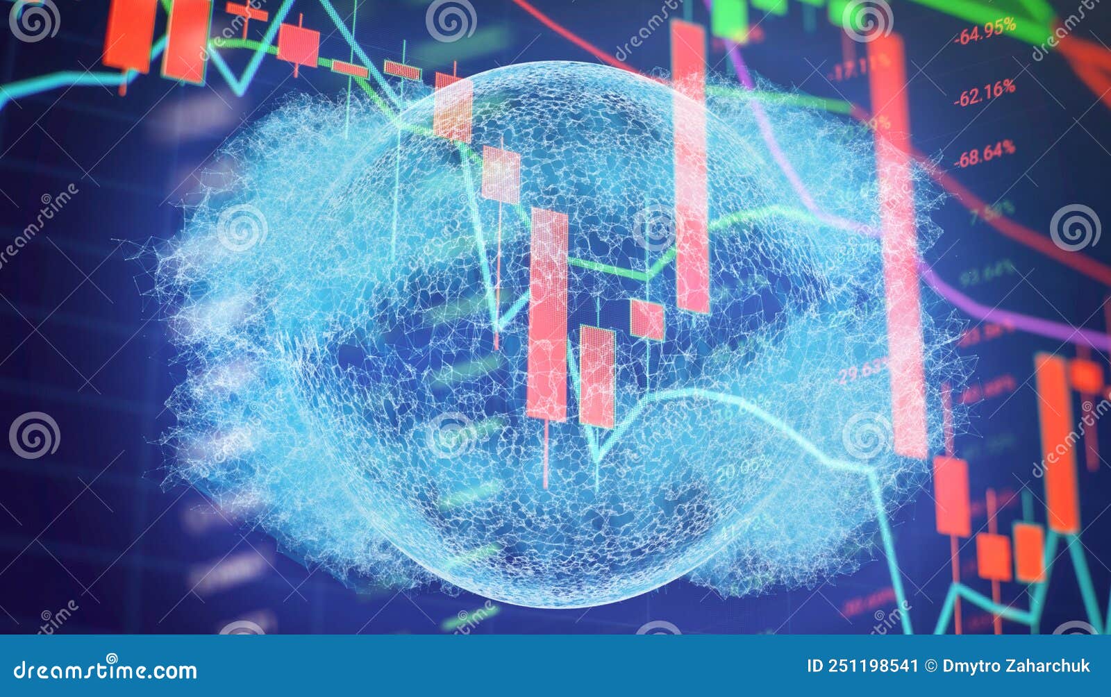 Stock Exchange Market Graph Analysis. Digital Analytics and Statistics ...