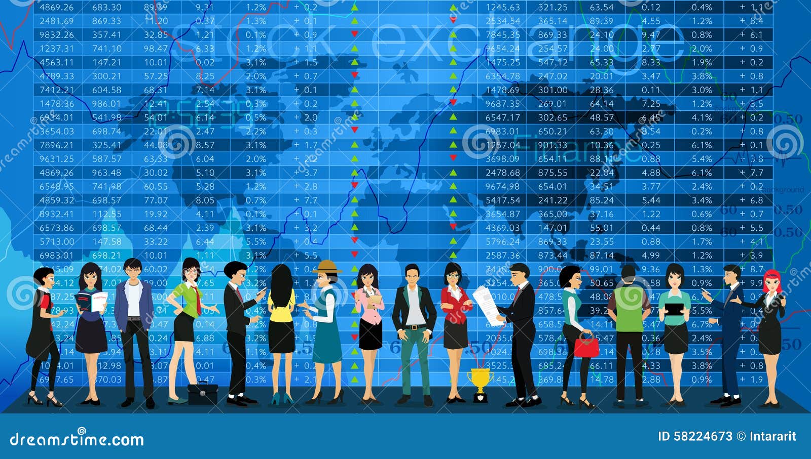 Stock exchange stock vector. Illustration of communication - 58224673