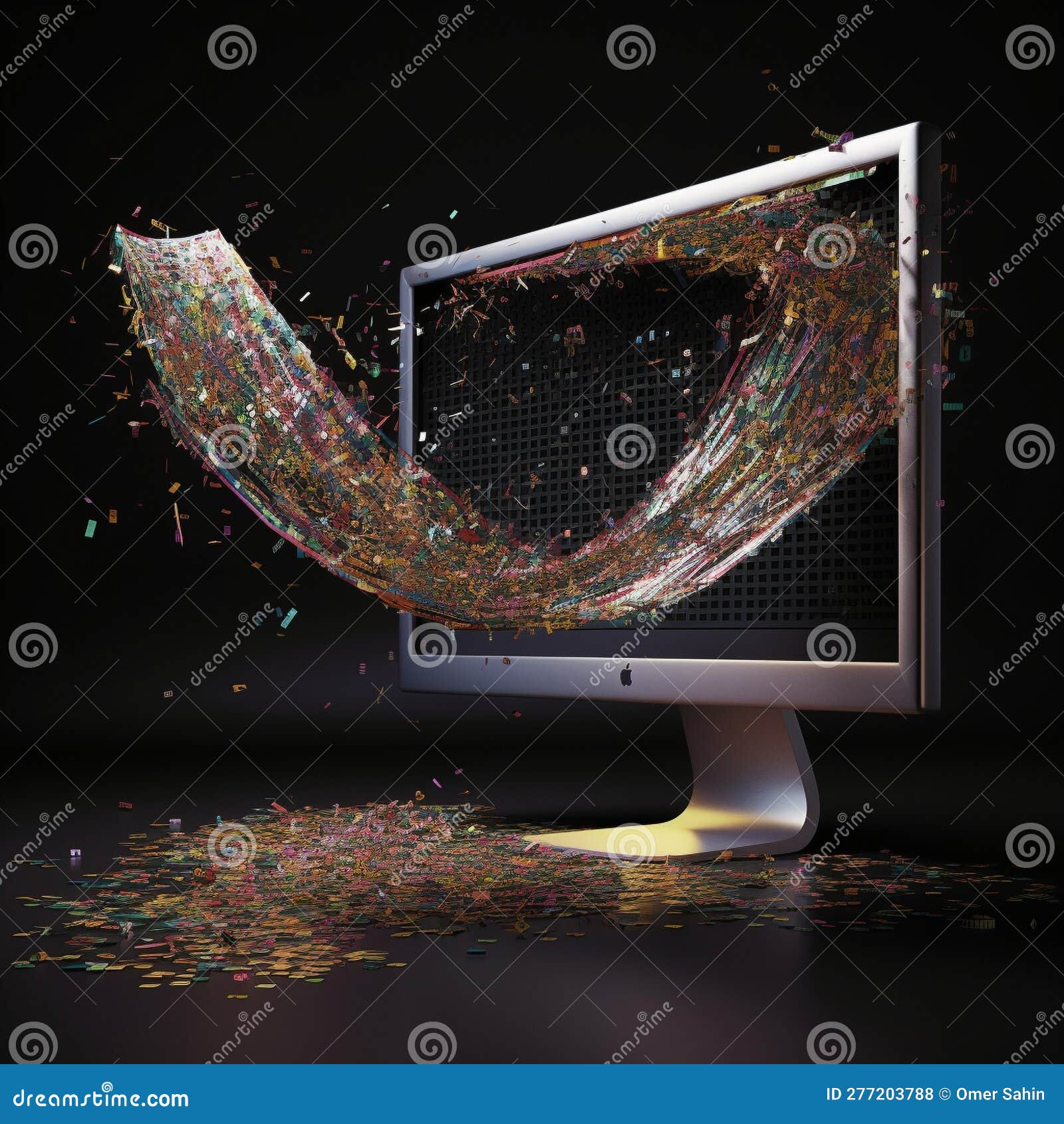 Stock Exchange Ticker Tape on Computer Screen for Constant Flow of ...