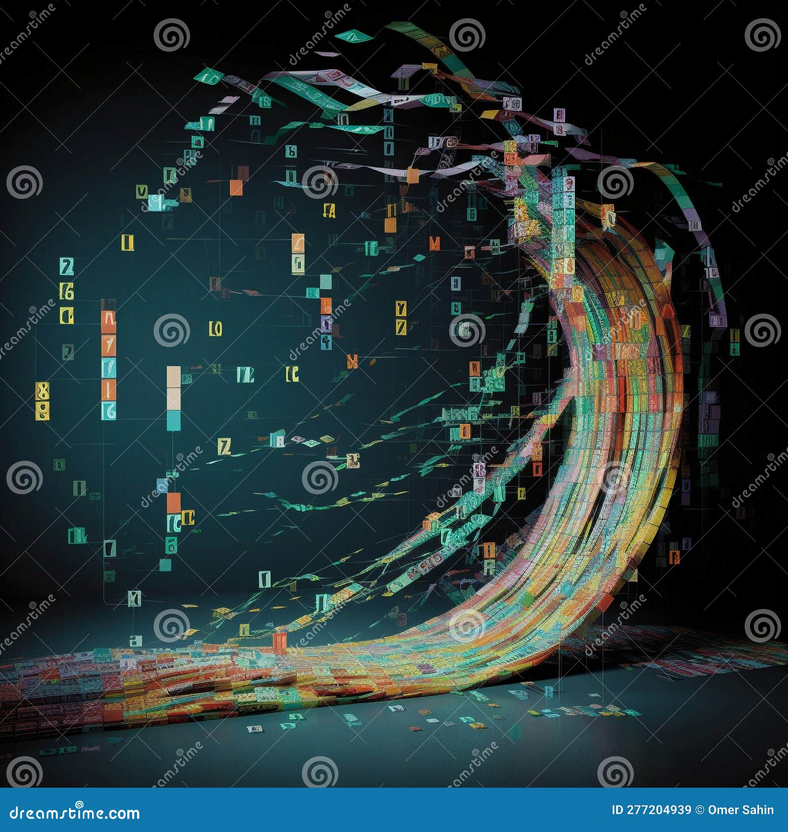 Stock Exchange Ticker Tape on Computer Screen for Constant Flow of ...