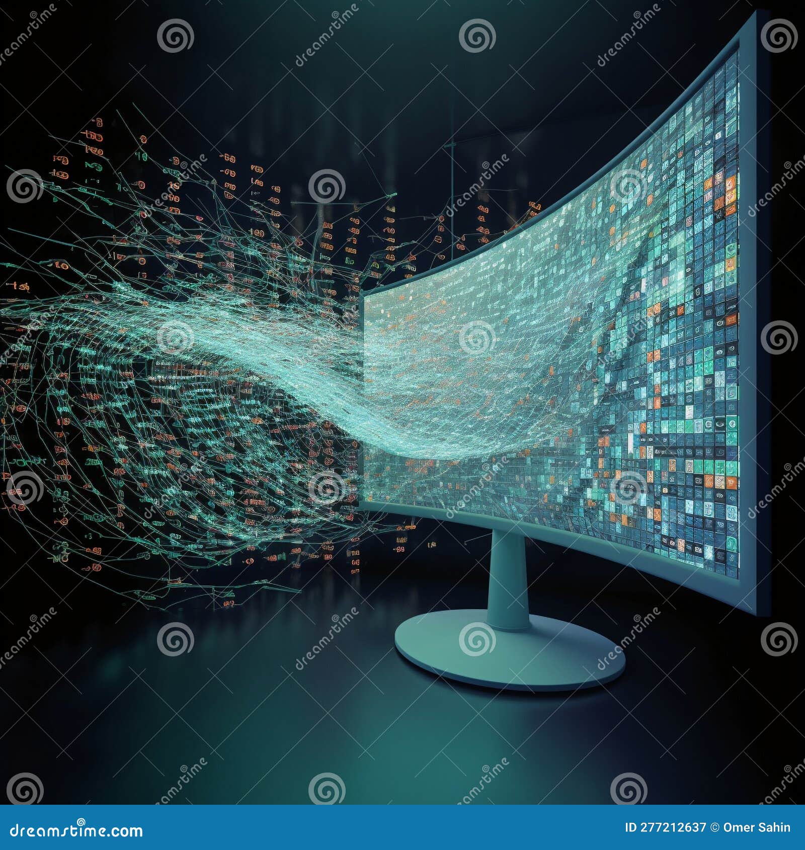 Stock Exchange Ticker Tape on Computer Screen for Constant Flow of ...