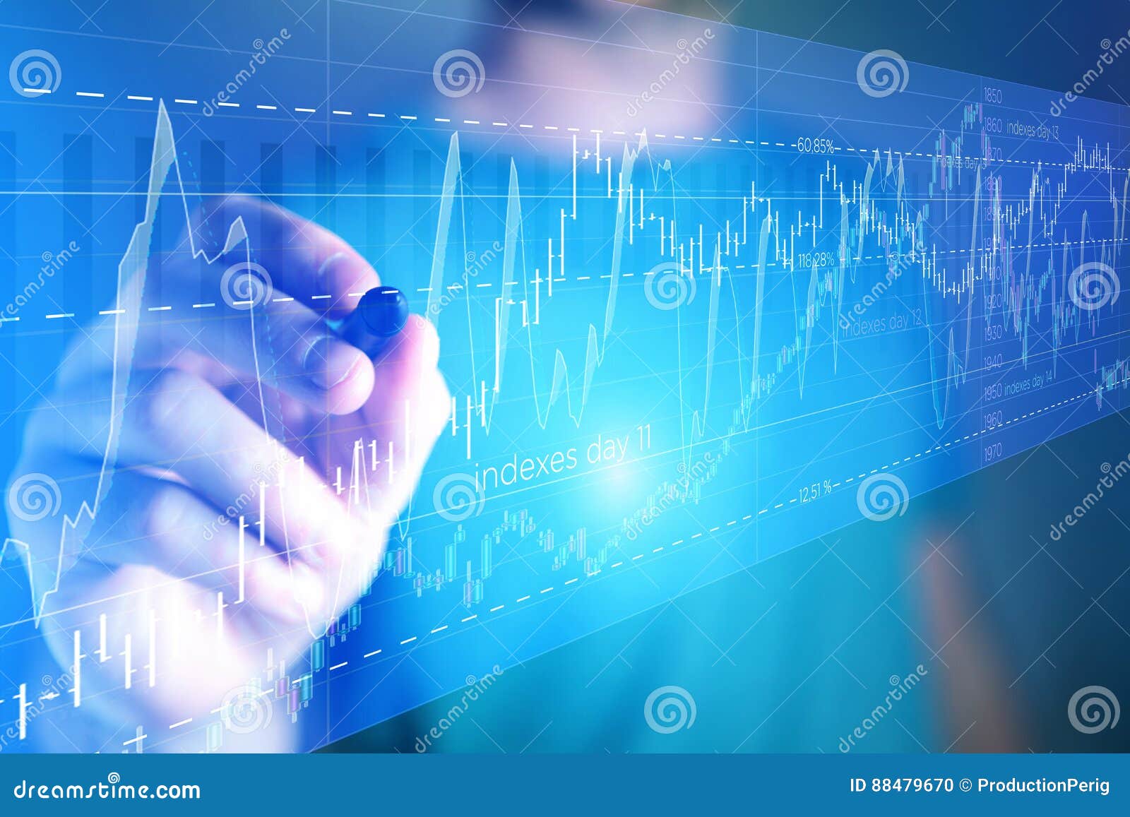 Stock Exchange Trading Data Information on a Technology Interface ...