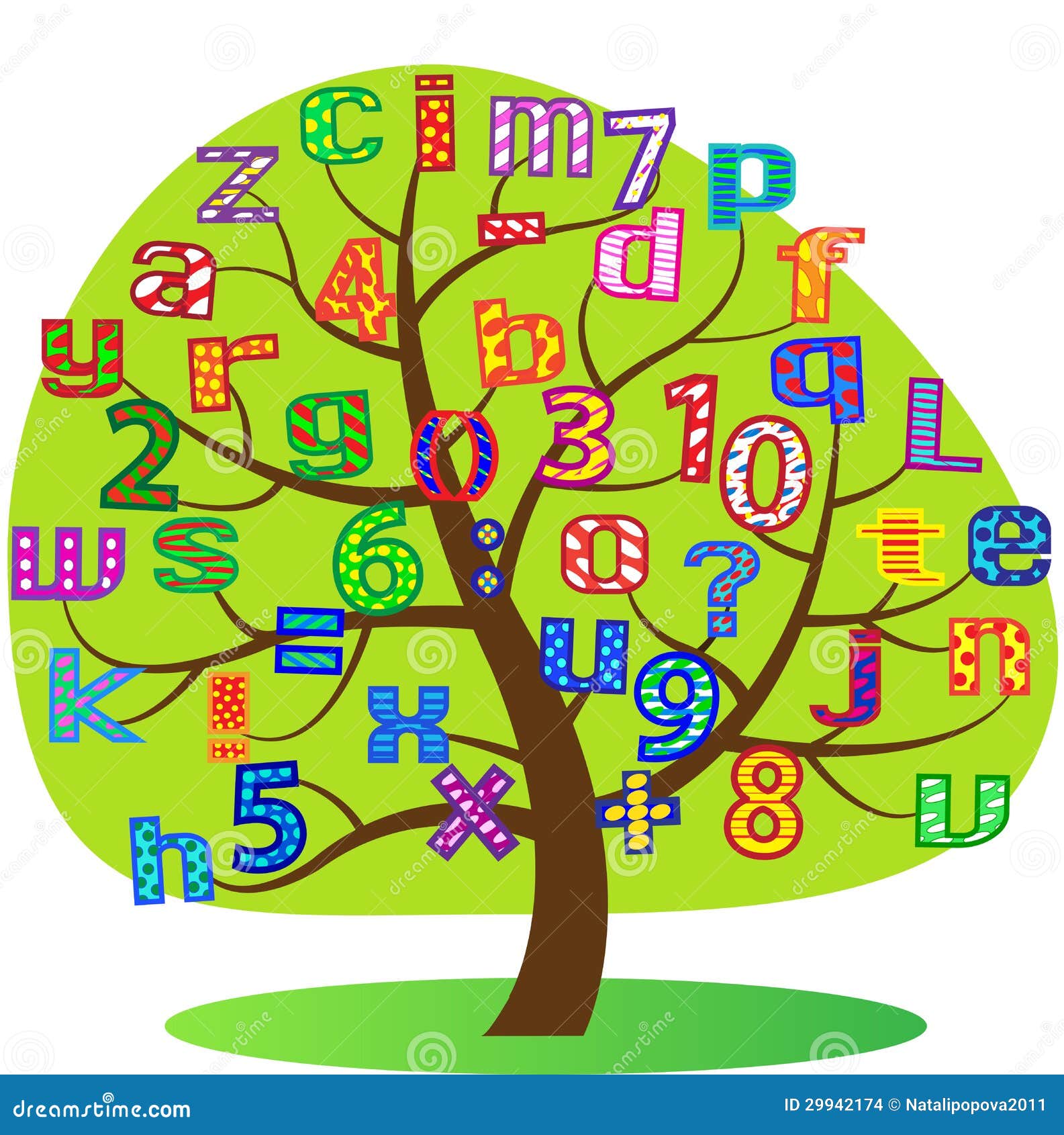 Symbol. Tree. Alphabet. stock illustration. Illustration of isolated ...
