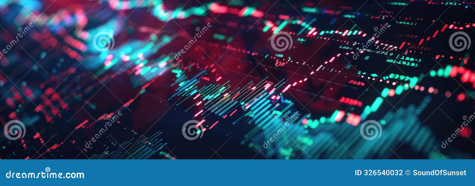 Stock and Forex Trading Chart, Digits, Numbers, Bearish and Bullish ...