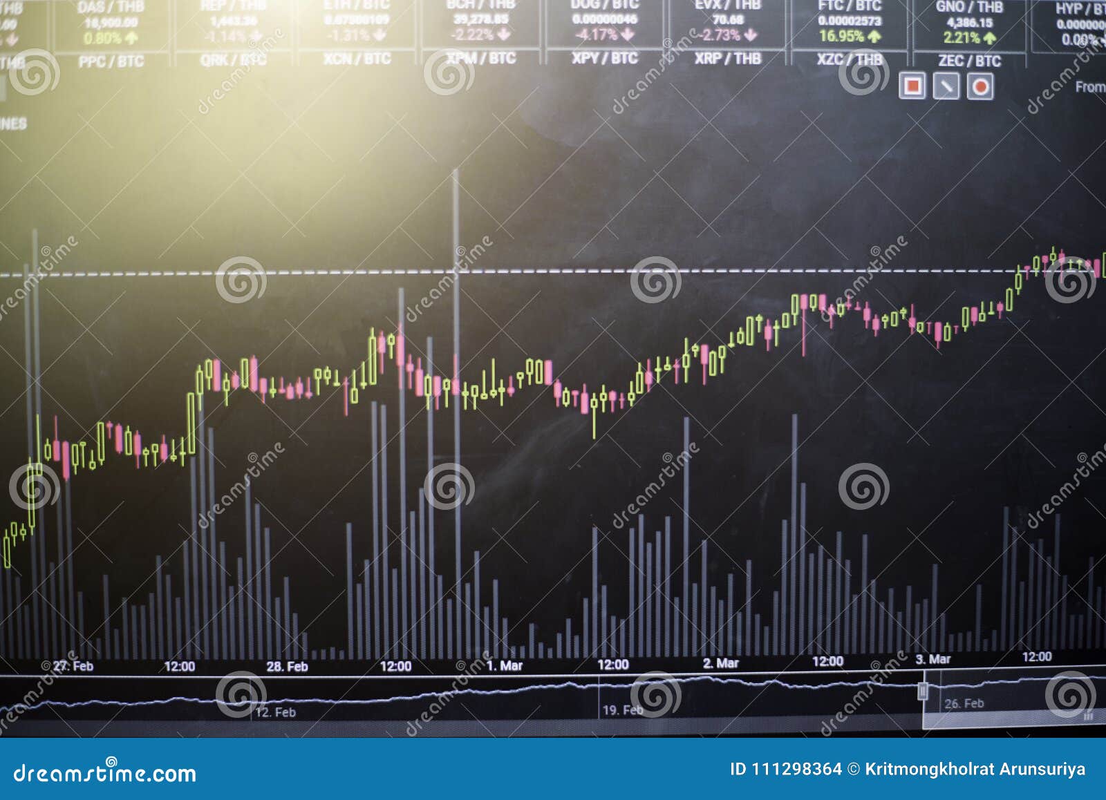 Stock Graph on Computer on Black Background. Stock Photo - Image of ... Stock Graph on Computer on Black Background. Stock Photo - Image of ...