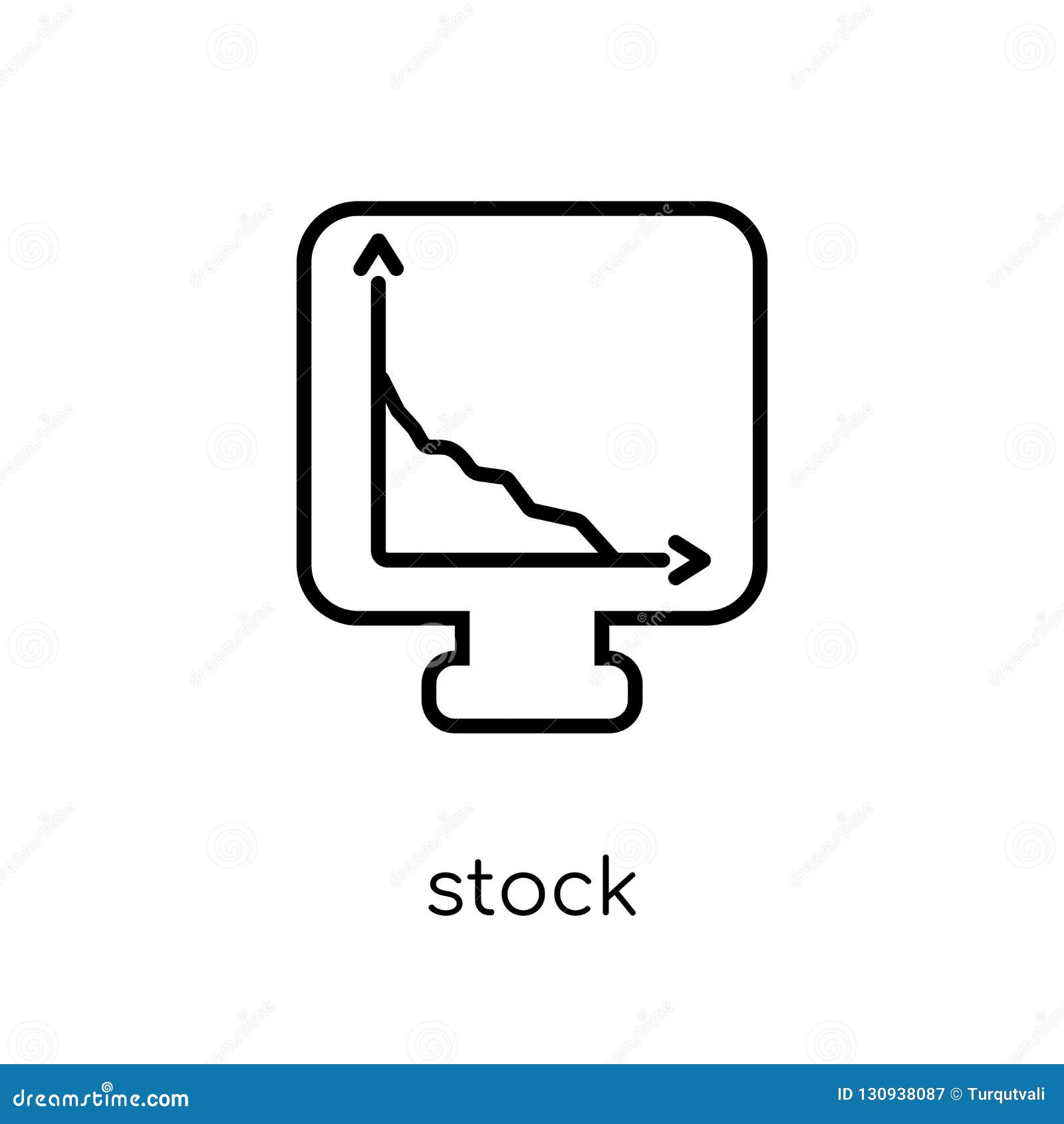 Stock Icon. Trendy Modern Flat Linear Vector Stock Icon on White Stock ...