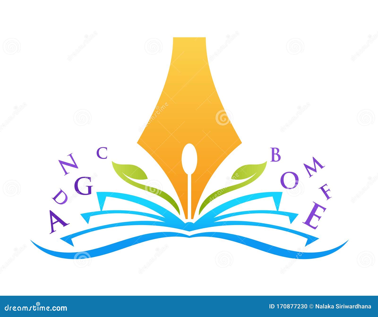 Book and alphabet logo. stock vector. Illustration of paper - 170877230