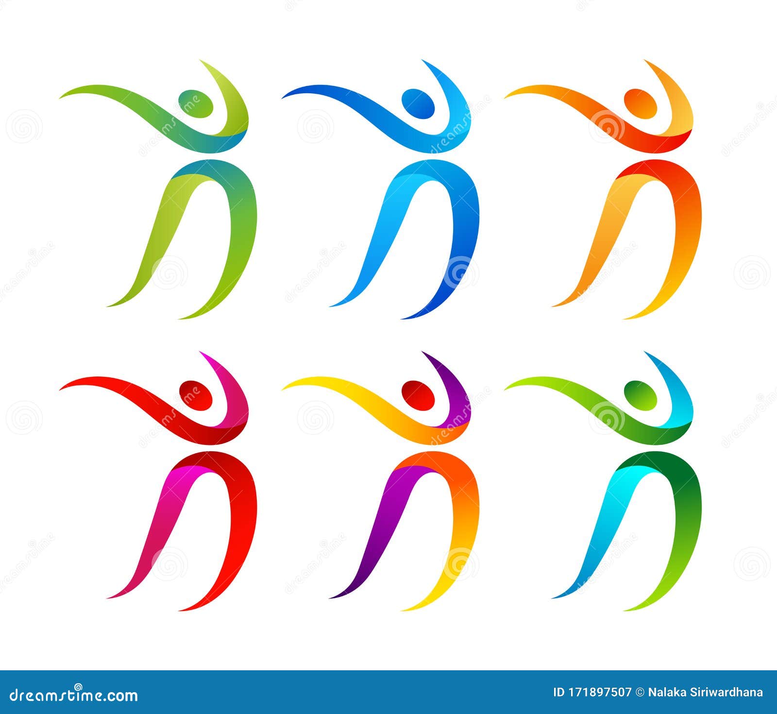 Fitness Dancer, Dancing Sport, People Nature Relax, Success Logo Icon ...