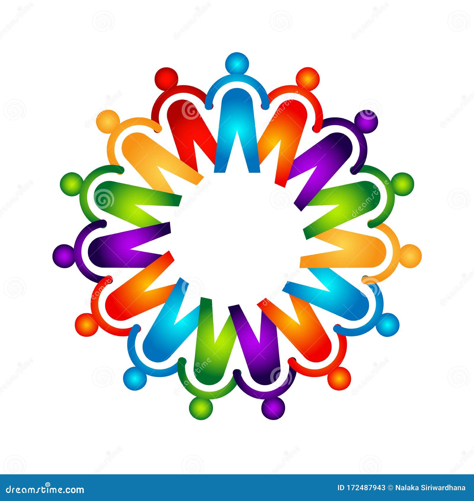 People Icon Arranged by Round Shape. Stock Vector - Illustration of ...