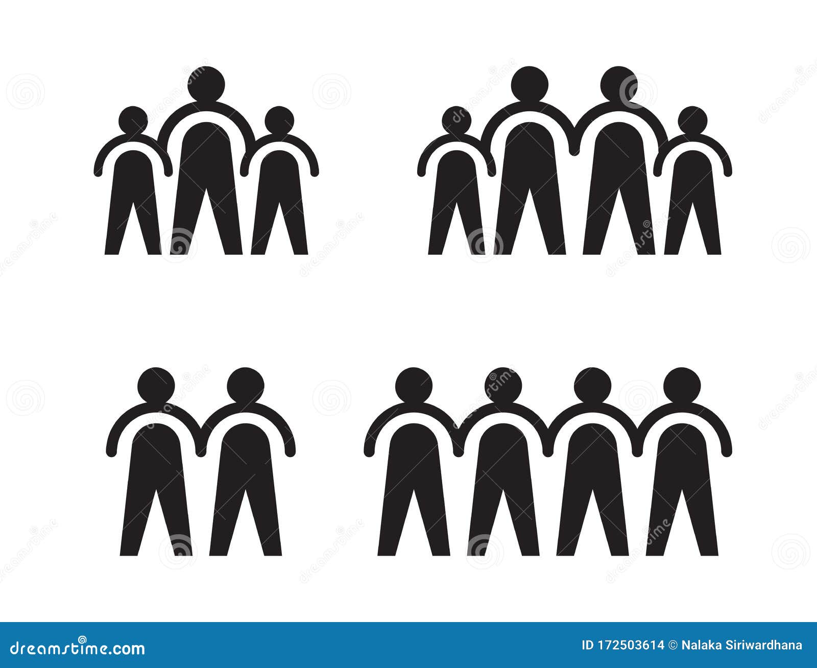 Colorful Man People United Vector Icon. Stock Vector - Illustration of ...