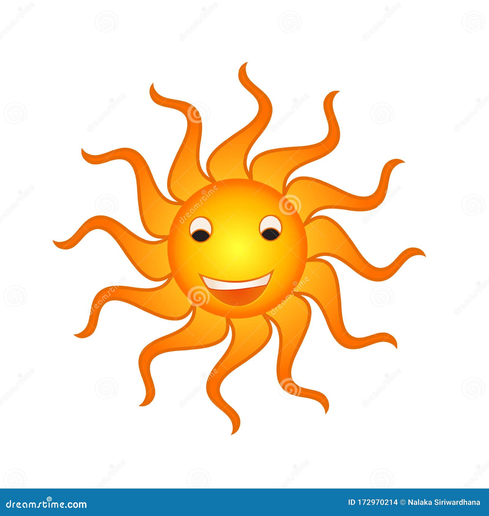 Golden Sun logo in . stock vector. Illustration of shape - 172970214