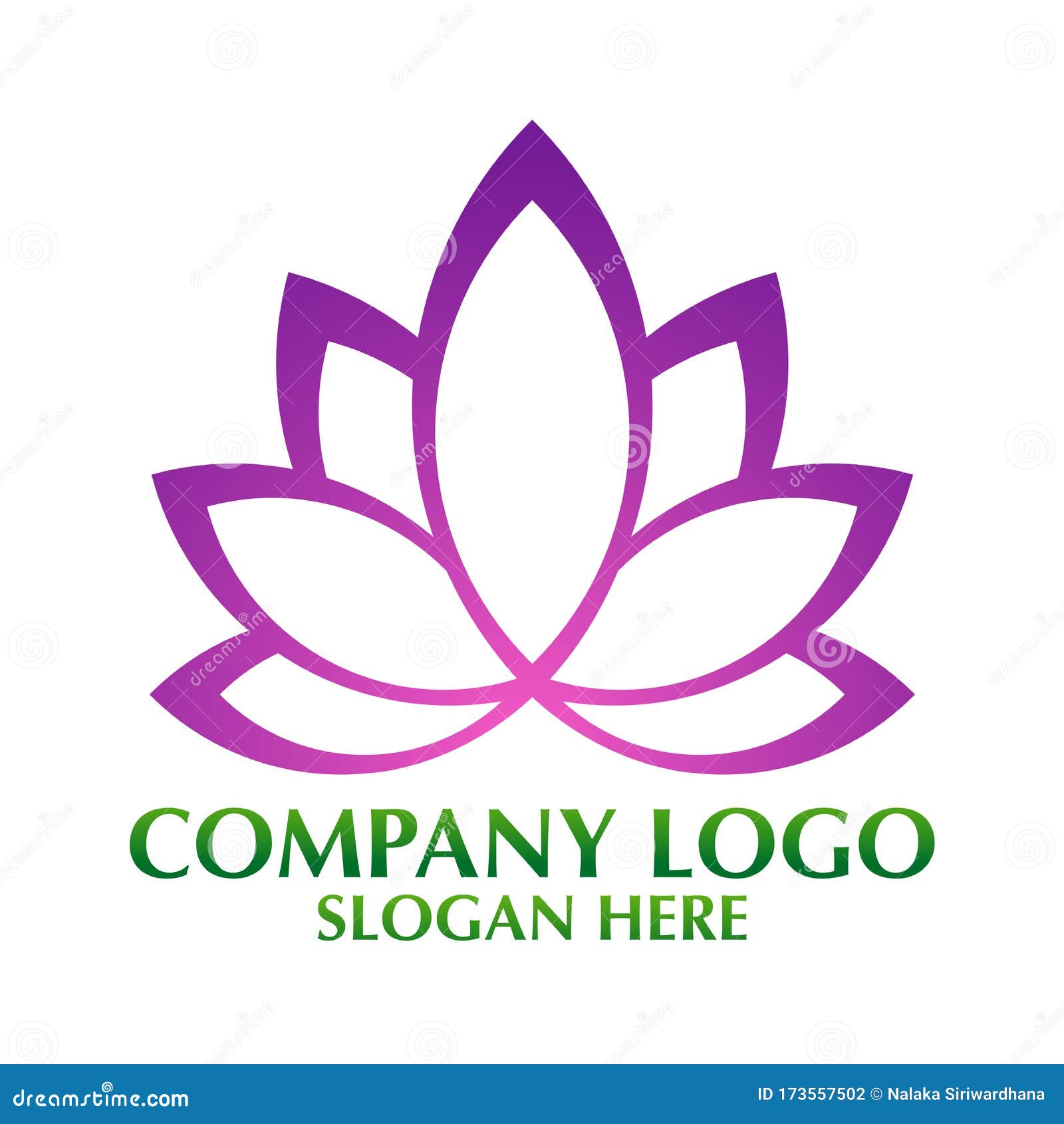 Lotus flower company logo stock vector. Illustration of represents ...