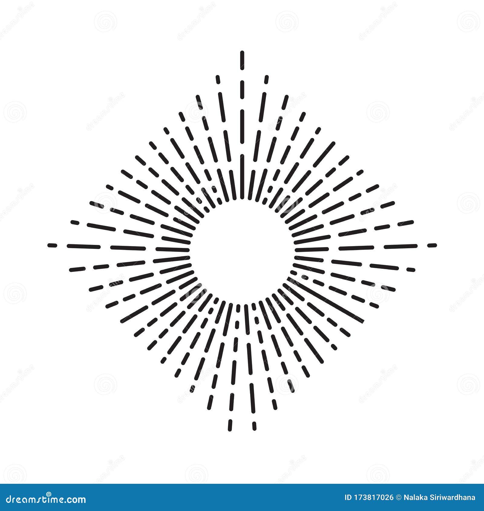 Elegant Radiant Sun Rays Lines. Stock Vector - Illustration of elegant ...