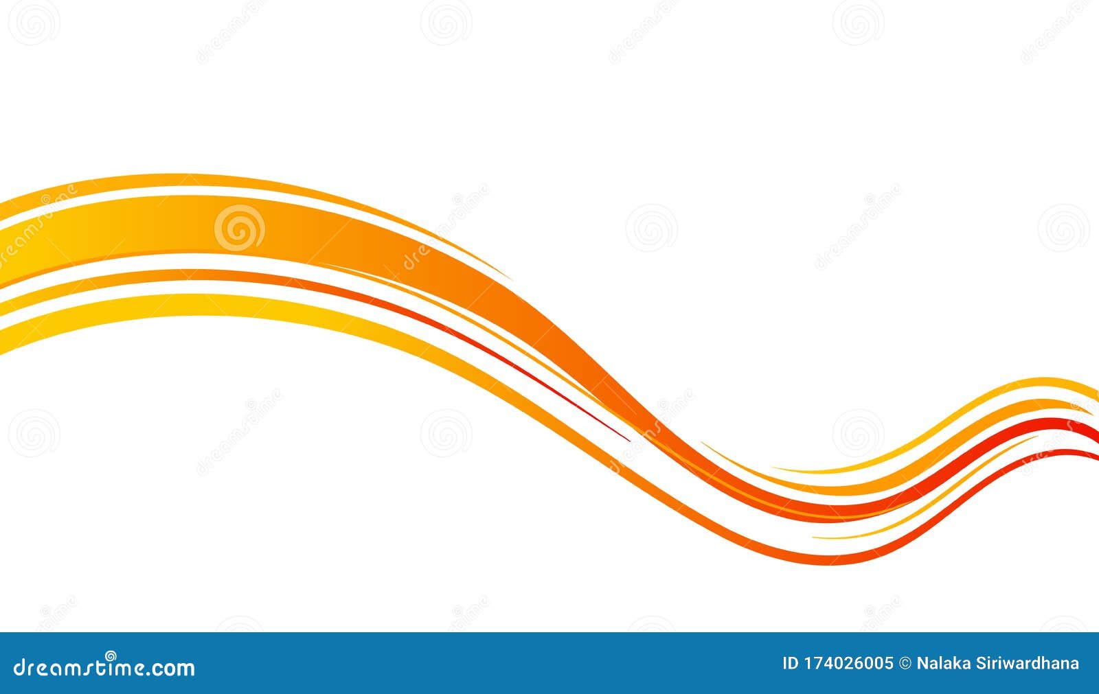 Orange color wave design. stock vector. Illustration of design - 174026005