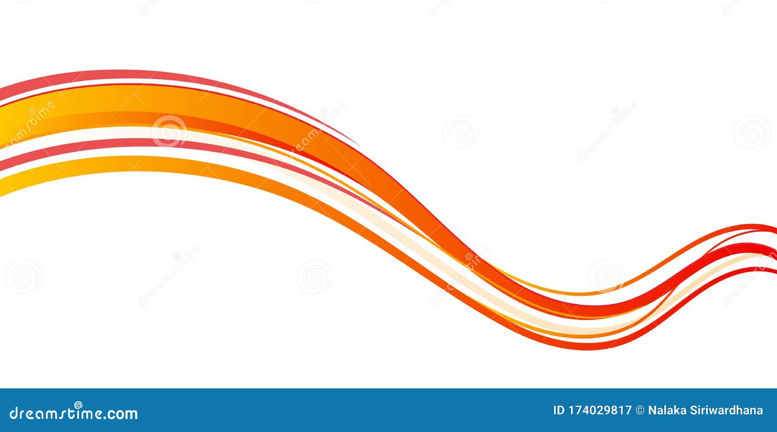 Orange color wave design. stock vector. Illustration of beautiful ...