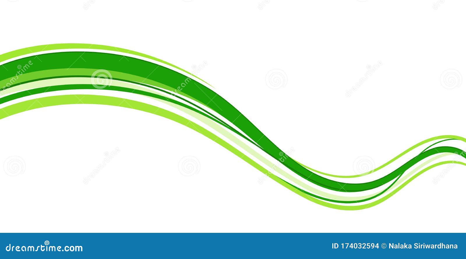 Green color wave design. stock vector. Illustration of design - 174032594
