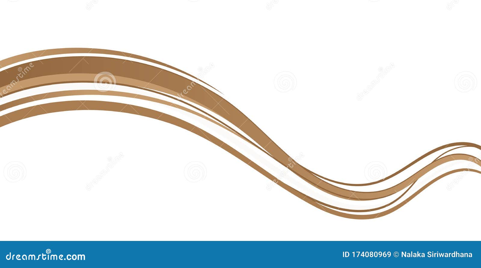 Brown color wave design. stock vector. Illustration of creative - 174080969