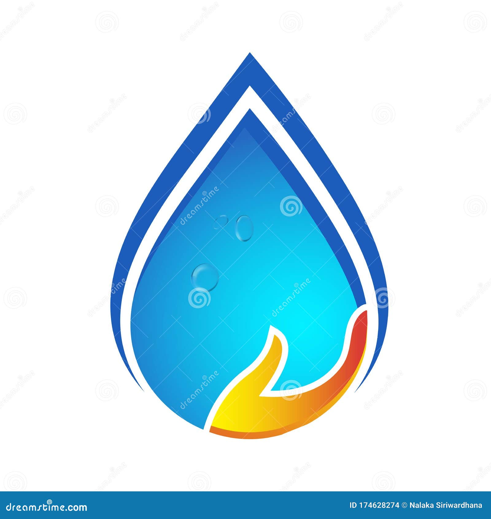 Save water logo icon. stock vector. Illustration of catch - 174628274