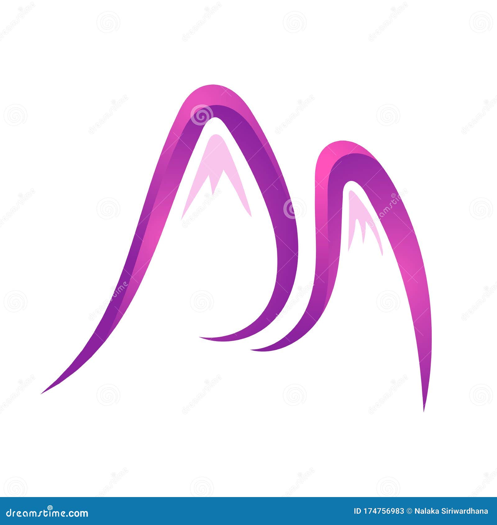 Mountain Symbol Set with Nature Elements. Stock Vector - Illustration ...