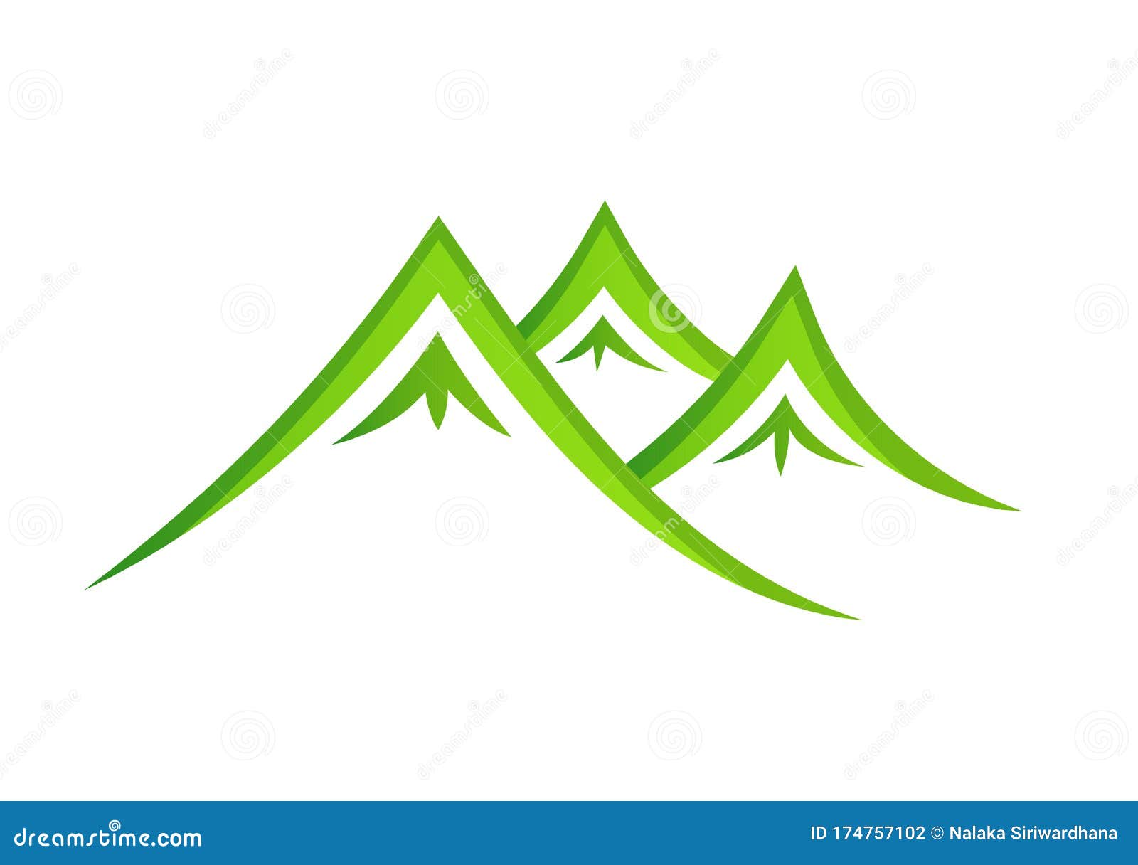 Mountain Symbol Set with Nature Elements. Stock Vector - Illustration ...
