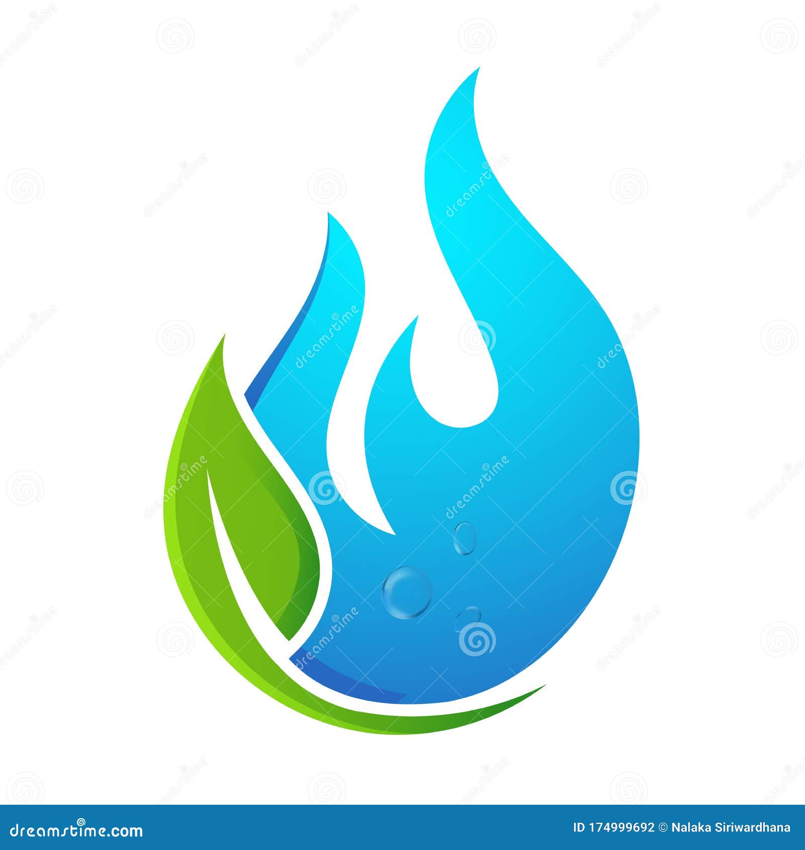 Fire Flame Logo, Modern Logo Icon. Green Symbol. Stock Vector ...