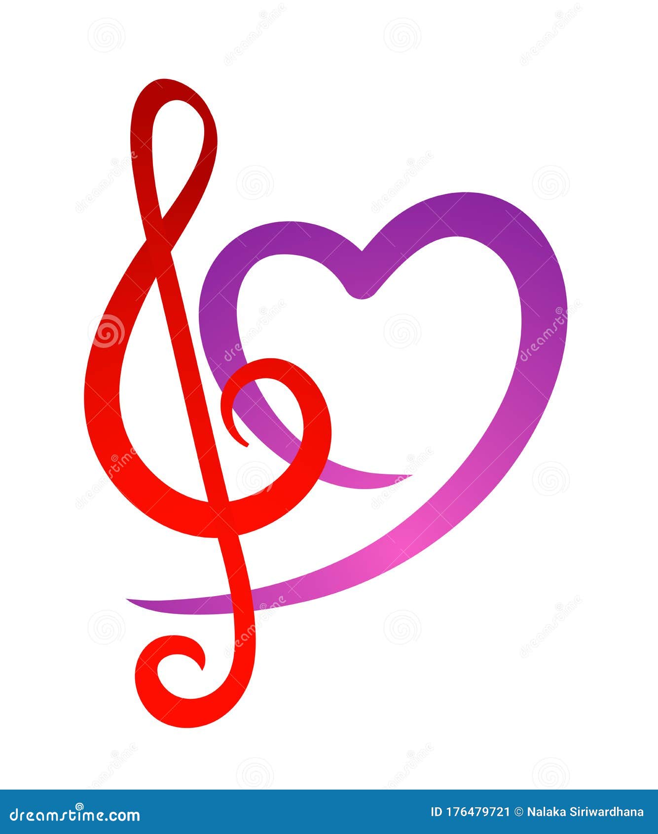 Heart Music with Music Note. Stock Vector - Illustration of audio ...